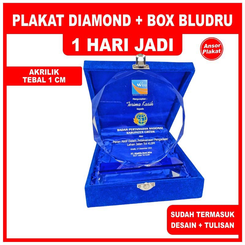 Jual PLAKAT VANDEL DIAMOND BEVEL CRYSTAL AKRILIK PREMIUM + BOX BLUDRU ...