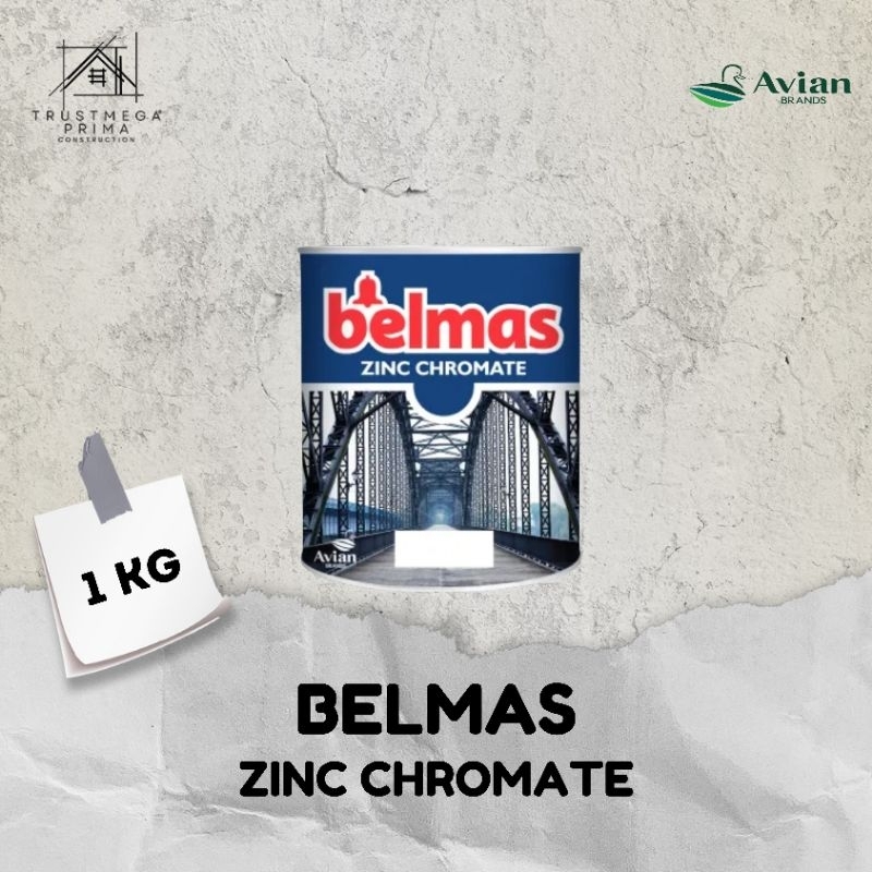 Jual CAT DASAR MENI BELMAS ZINC CHROMATE 1KG | Shopee Indonesia