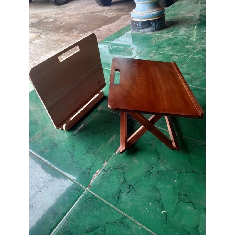 Jual Meja Lipat Polos dan Plitur, Papan utuh Miring, uk (40×28×27×21 ...