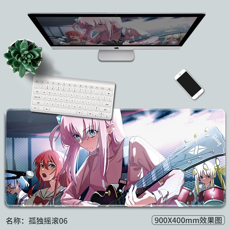Jual Mouse pad anime the rock bocchi ryou hitori ikuyo nijika 80 x 30 ...