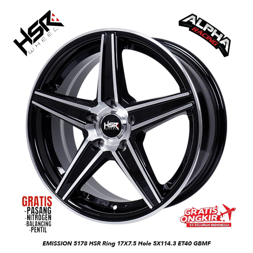 Jual VELG MOBIL MODEL HSR EMISSION R17 5X114,3 UNTUK INNOVA TERIOS CAMRY RUSH HRV DLL | Shopee ...