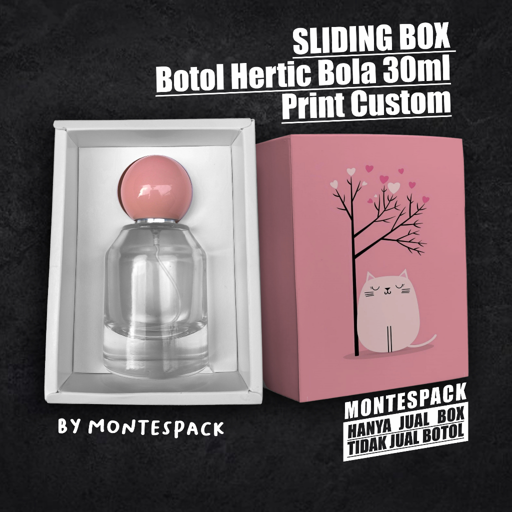 Jual SLIDE BOX CUSTOM PRINT / untuk botol Hertic Bolla 30ML / BOX BOTOL ...