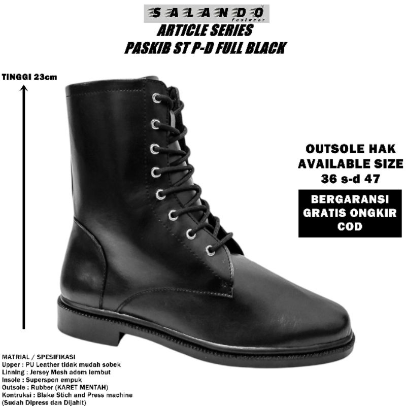Jual SALANDO Sepatu Paskibra Sepatu Paskibra Pria & Wanita Sepatu PDL ...
