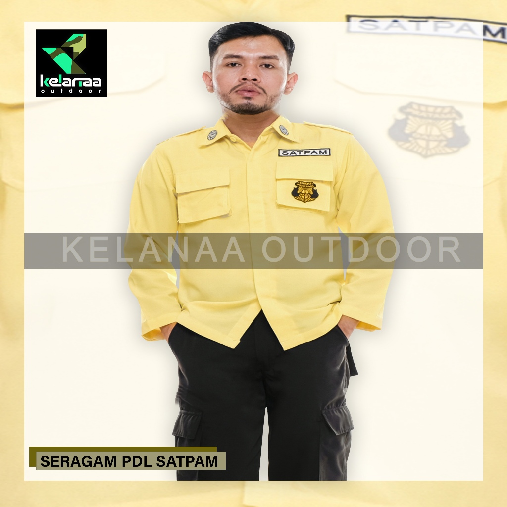 Jual Kemeja PDL Pria Satpam Terbaru 2024 Cream Bahan Halus Baju Satpam Lengan Panjang | Shopee ...