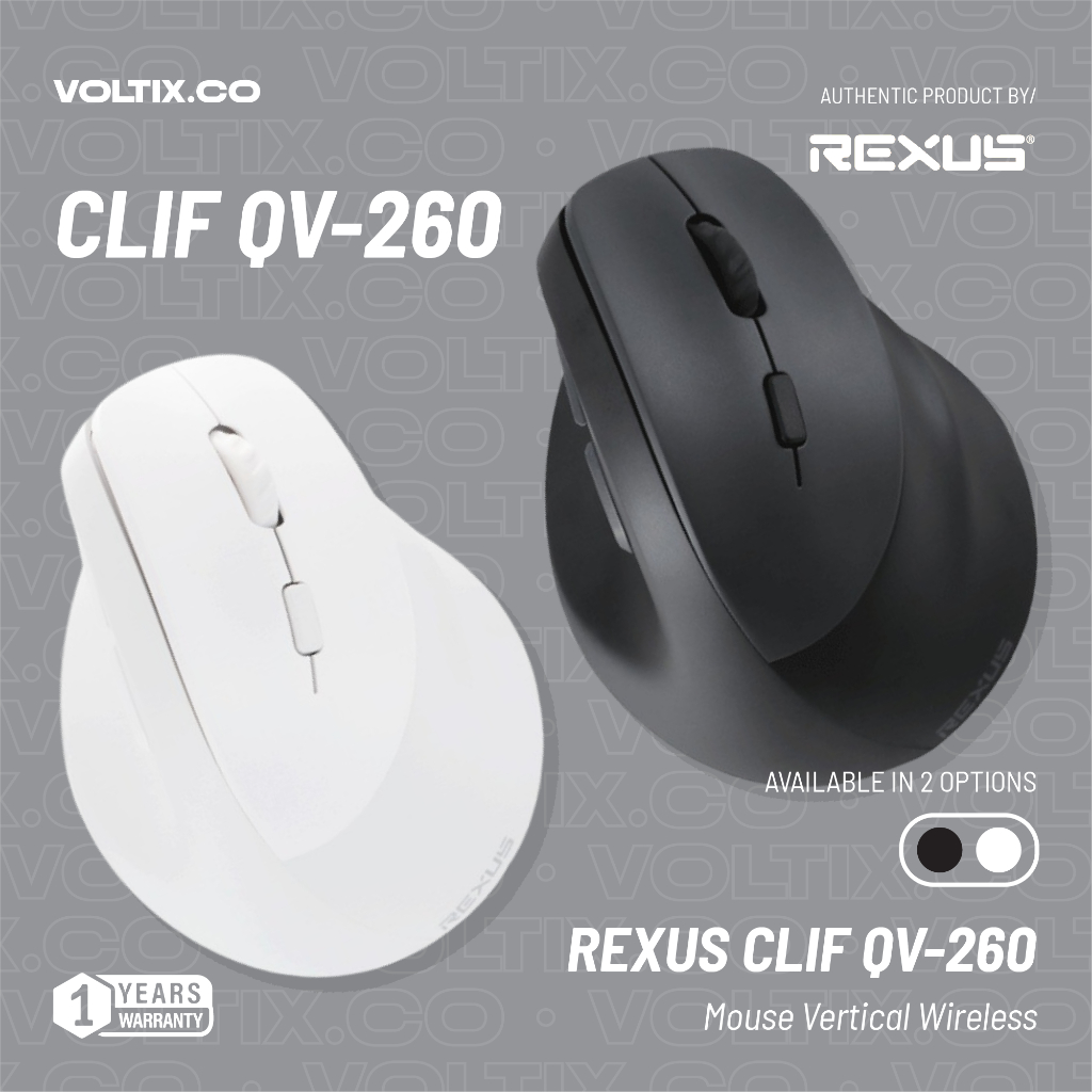 Jual Rexus Mouse Vertical Wireless Clif V1 QV260 | Shopee Indonesia
