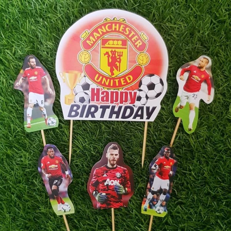 Jual dekorasi kue cake topper hiasan kue ulang tahun tema Manchester ...