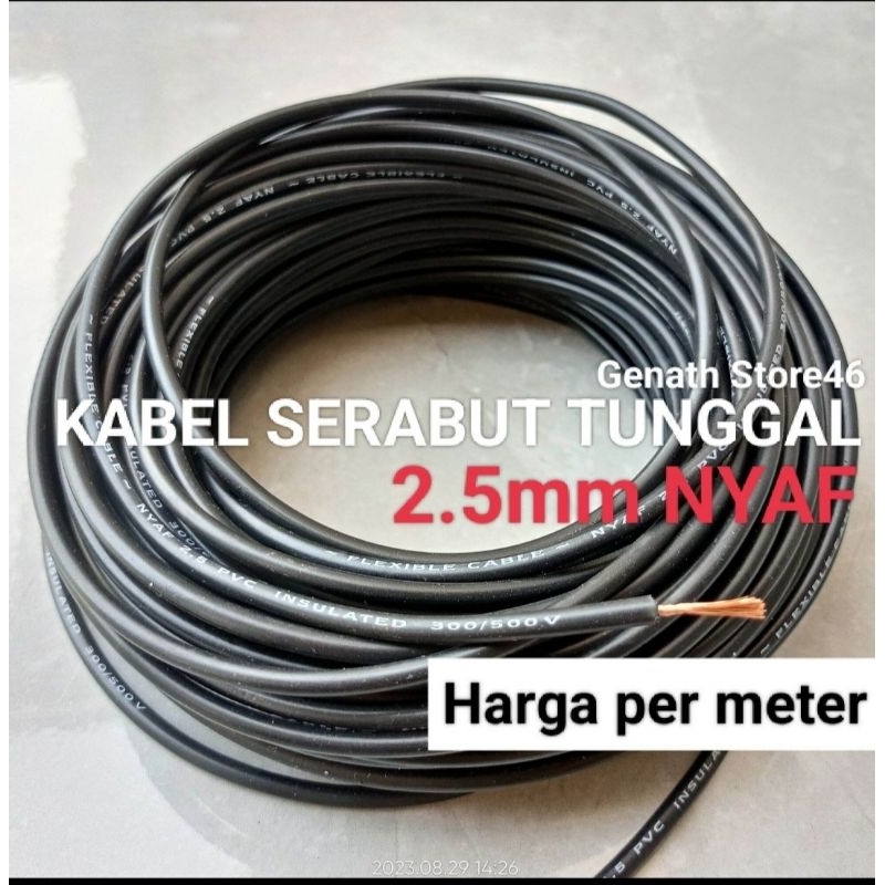 Jual ( HARGA PERMETER ) KABEL SERABUT TUNGGAL 2.5MM KABEL SERABUT ...