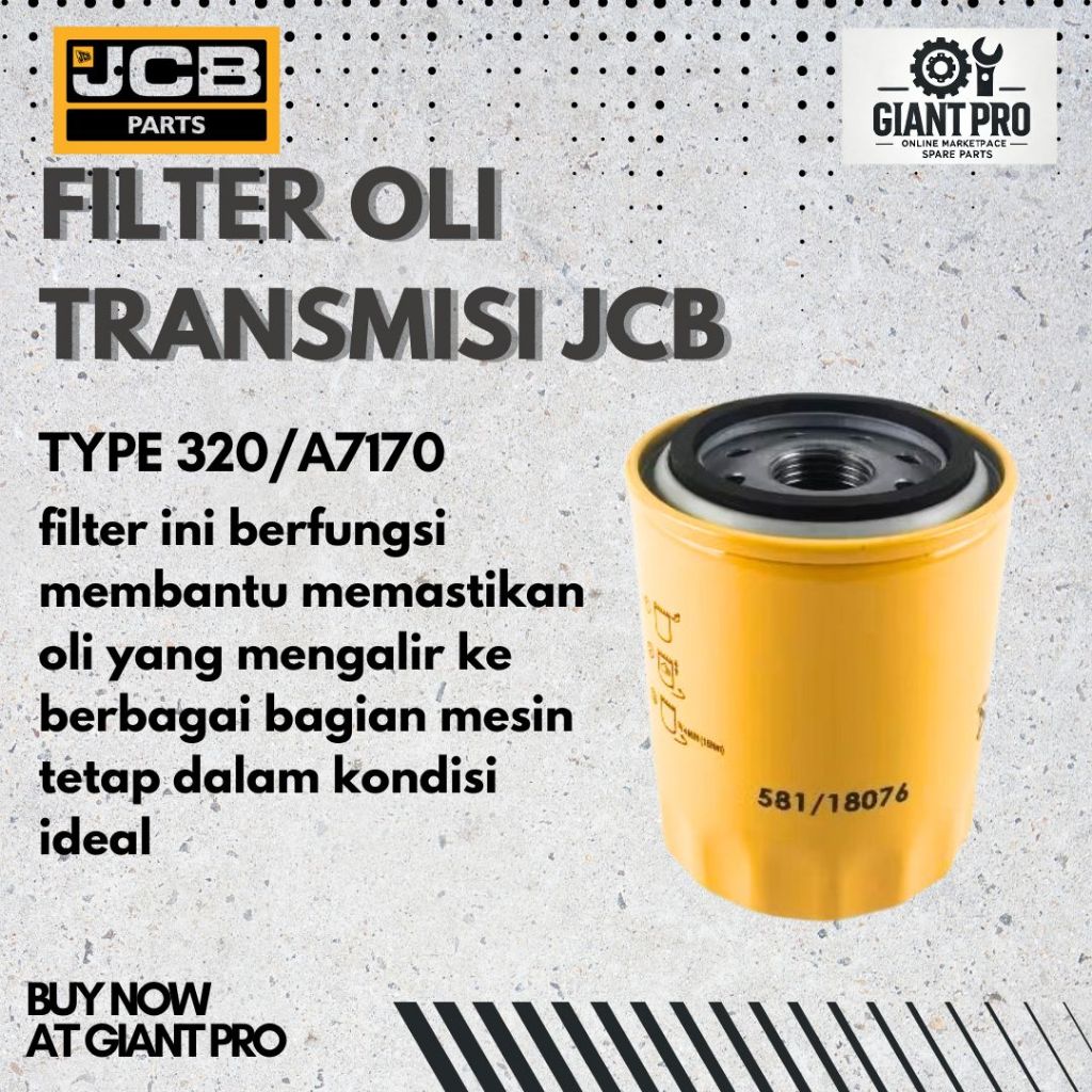 Jual GIANT PRO Filter oli transmisi jcb 581/18076 transmisi bahan bakar ...