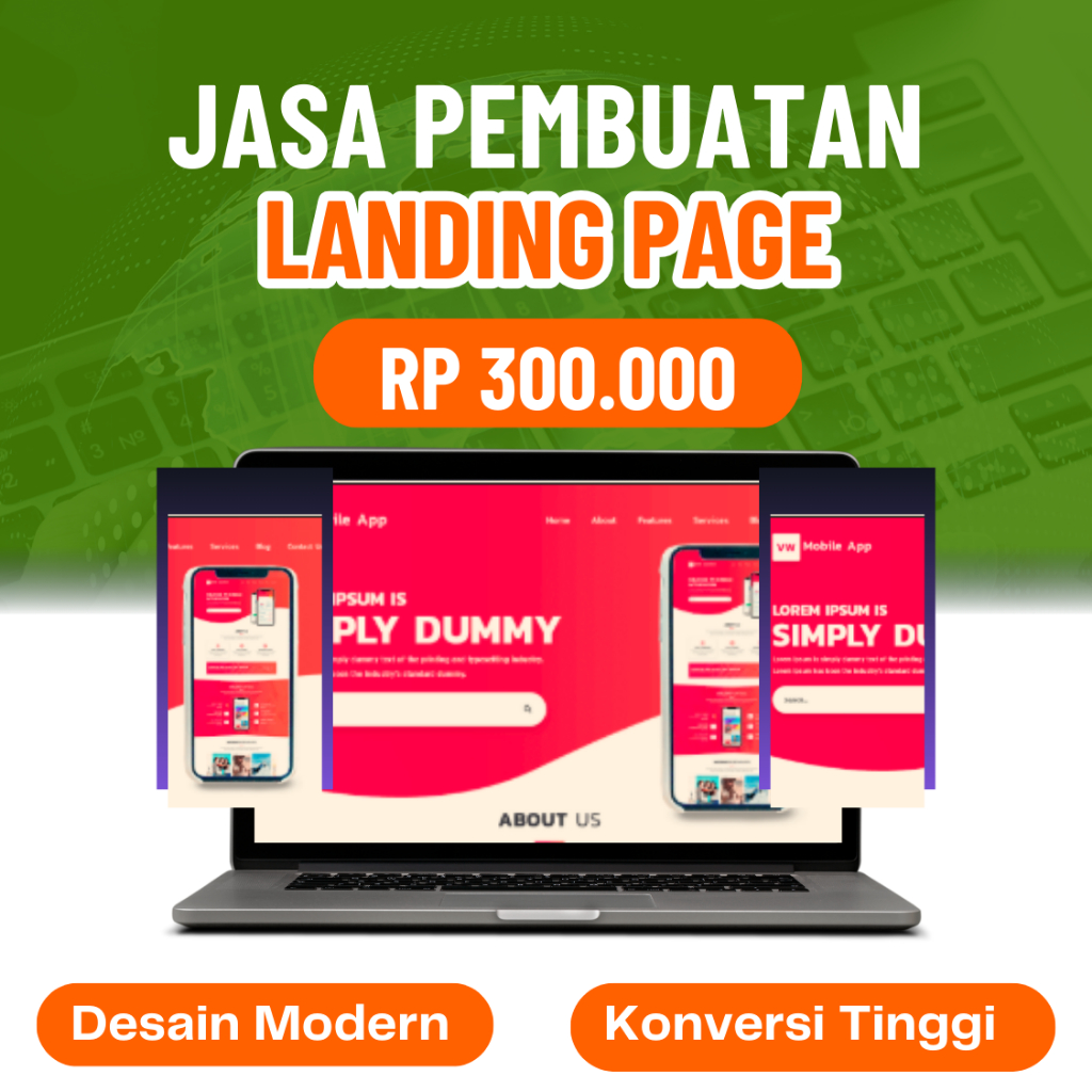 Jual Jasa Buat 𝗟𝗮𝗻𝗱𝗶𝗻𝗴 𝗣𝗮𝗴𝗲 Profesional – Desain Menarik & High Conversion | Shopee Indonesia
