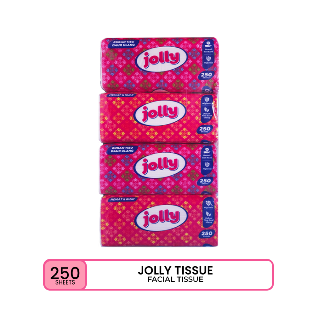 Jual *DENGAN PLASTIK* Jolly Facial Tissue 250 Sheets | Tisu (1 Bundle ...