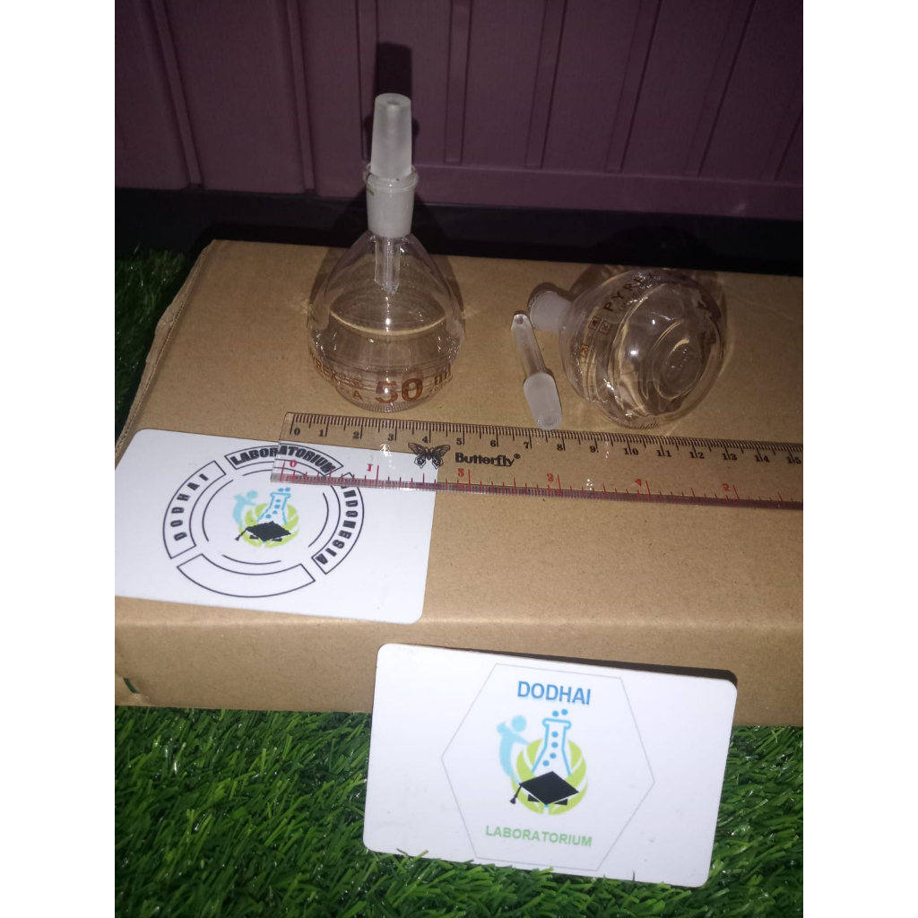 Jual piknometer 50ml, alat ukur massa jenis, densitas. picnometer, merk ...