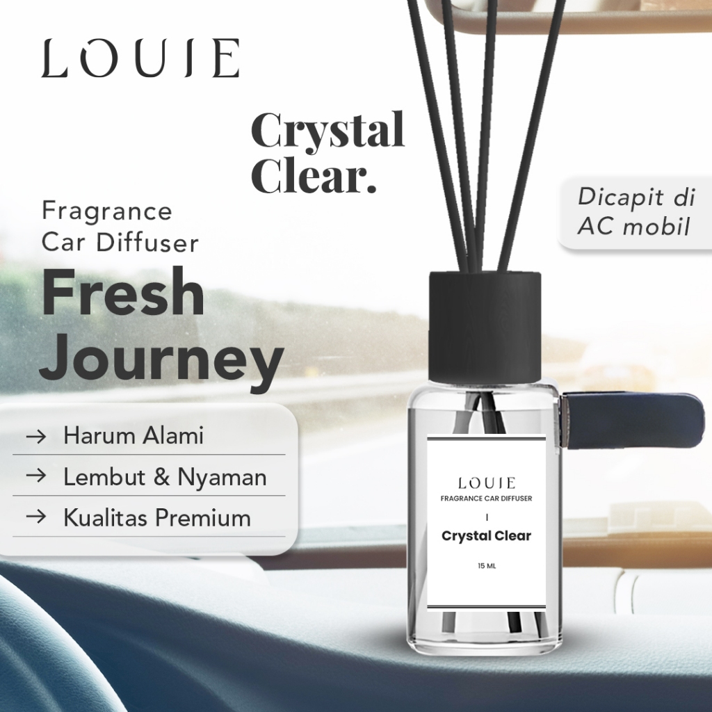 Jual Louie Parfum Pengharum Pewangi Mobil Car Diffuser Crystal Clear ...