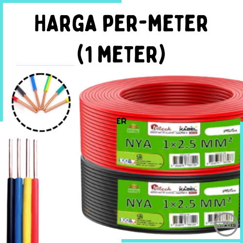 Jual HARGA PER METER (1 METER) Mitech SNI SPLN Kabel Listrik NYA 1x2.5 ...
