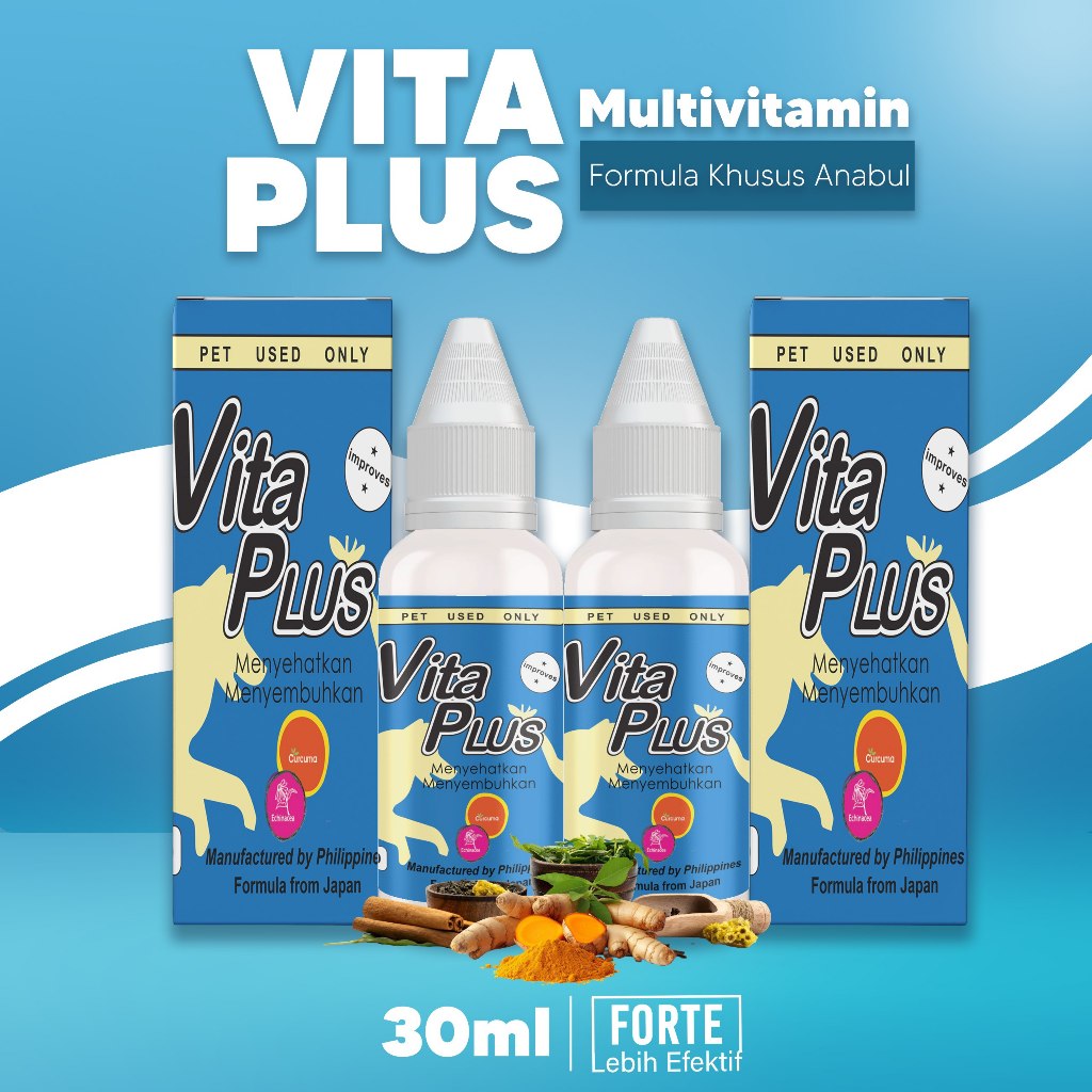 Jual Vita plus 30 ml - Vitaplus Original 30 ml - Vitamin nafsu makan kucing - Vitamin Kucing ...