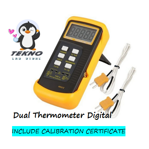 Jual Dual channel Probe Thermometer Thermocouple/ Thermometer digital ...