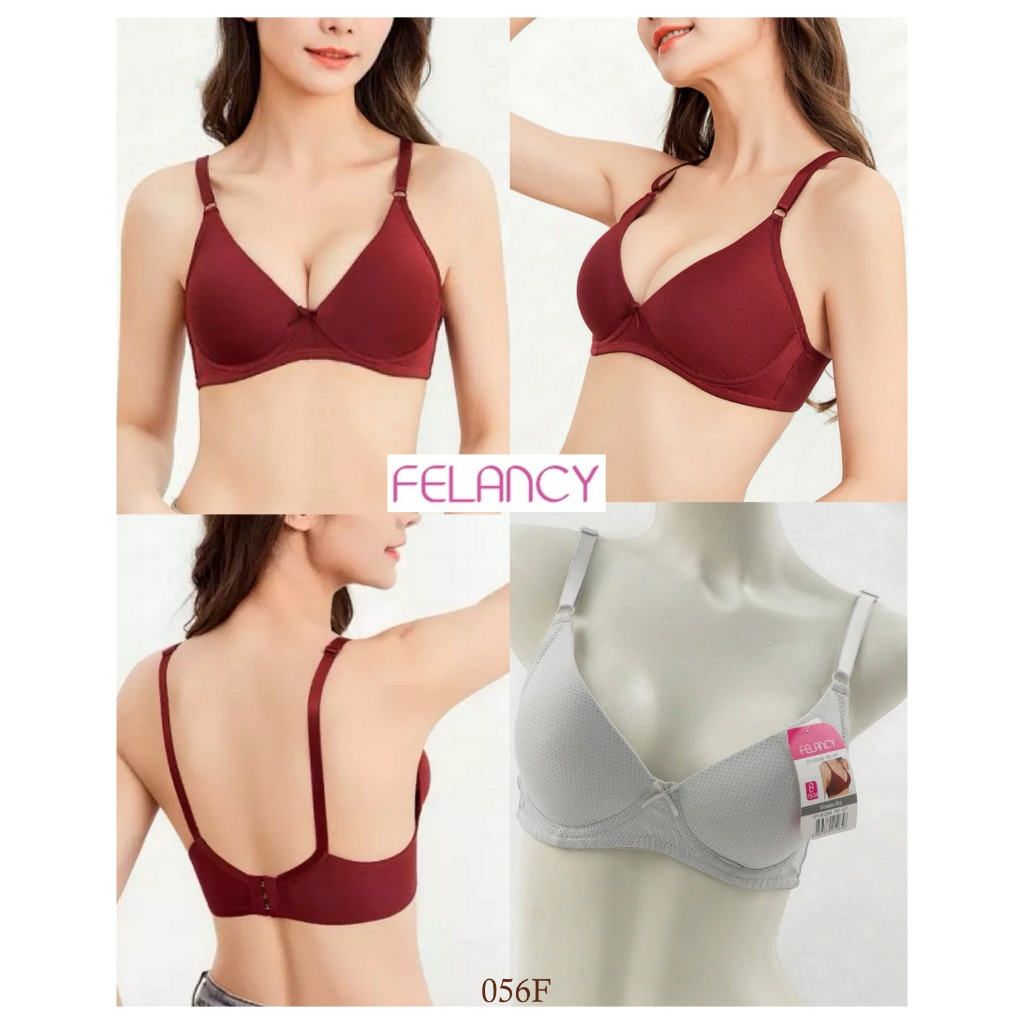 Jual Bra Wanita Full Cup Tanpa Kawat Busa Tipis Size 34B FELANCY Polos Lembut Pakaian Dalam ...