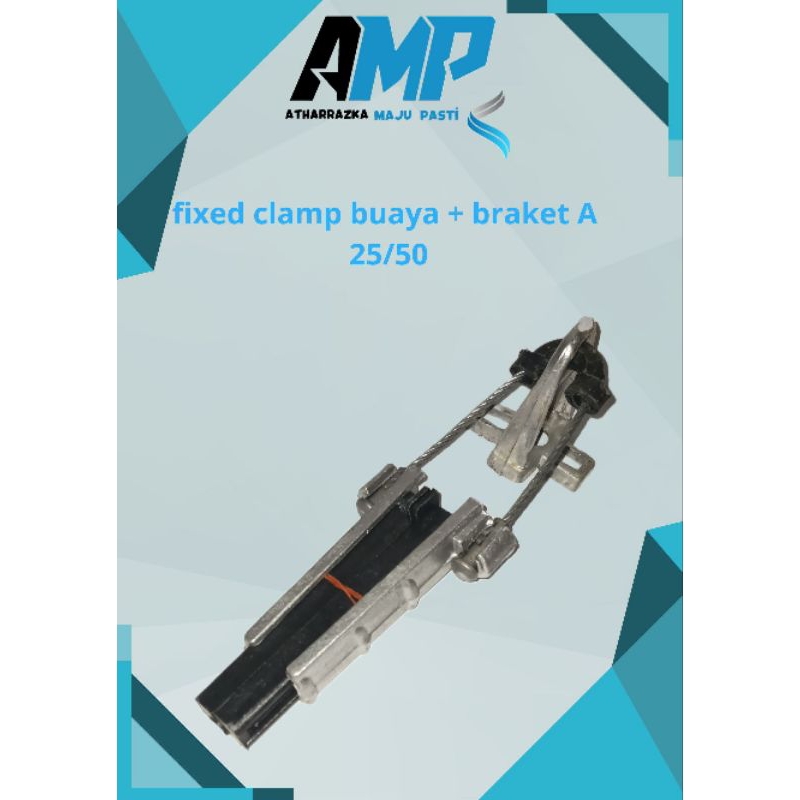 Jual Dead end clamp 25/50 dan braket A /fixed klem buaya 25/50 + Braket ...