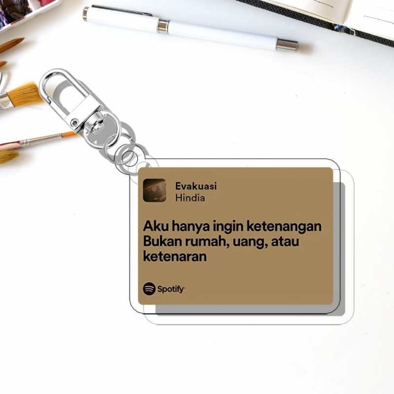 Jual Hindia Keychain Spotify Lyrics | Gantungan Kunci Lirik Spotify ...
