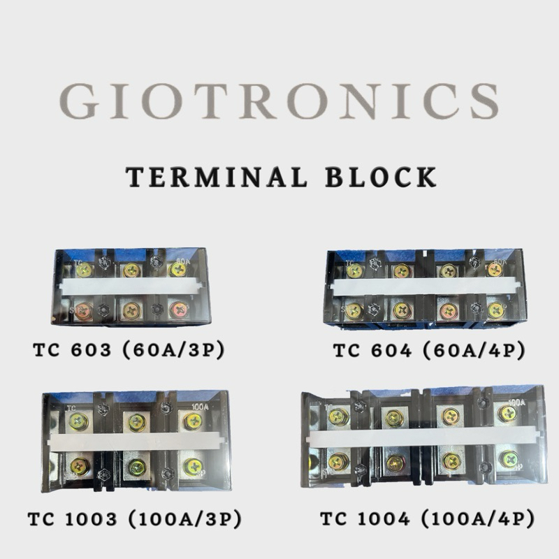 Jual Terminal Block Panel kaca 60A / 100A Terminal Blok Sambungan Listrik 3P / 4P | Shopee Indonesia