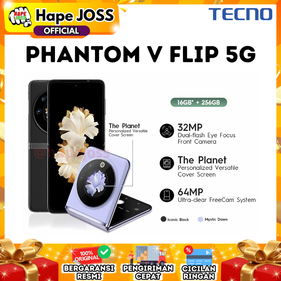 Jual Tecno Phantom V Flip 5G 8/256GB NFC Garansi Resmi | Shopee Indonesia