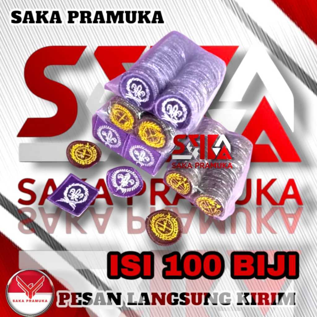 Jual [Isi 100 biji] logo bordir kitri pandu wosm pramuka pelantikan ...