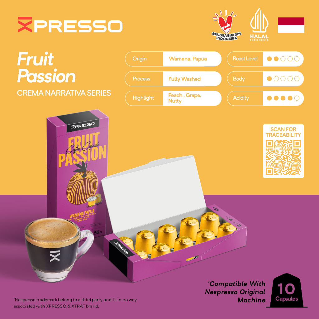 Jual XPRESSO Kopi Kapsul - Papua Fruit Passion - Nespresso Coffee ...