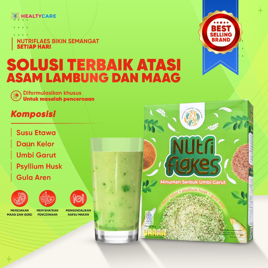 Jual Nutriflakes Sereal Umbi Garut Mengatasi Asam Lambung Gerd Akut ...
