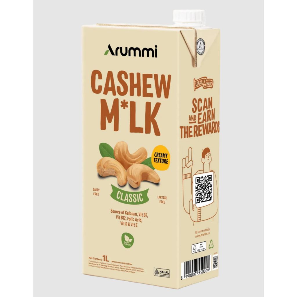 Jual Susu Premium Arummi Cashew Drink 1 Liter - Minuman Susu Kacang ...