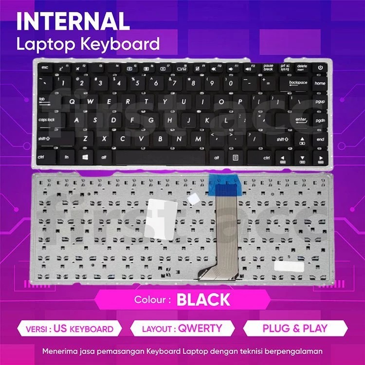 Jual Keybord Asus A442UF A442U X442U X442UF A442 X442 keyboard keybort ...