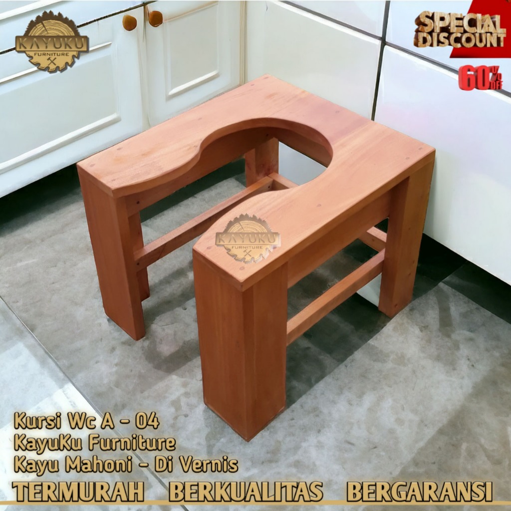 Jual KayuKu Furniture Termurah kursi wc Kursi jongkok wc Model U A0-04 ...