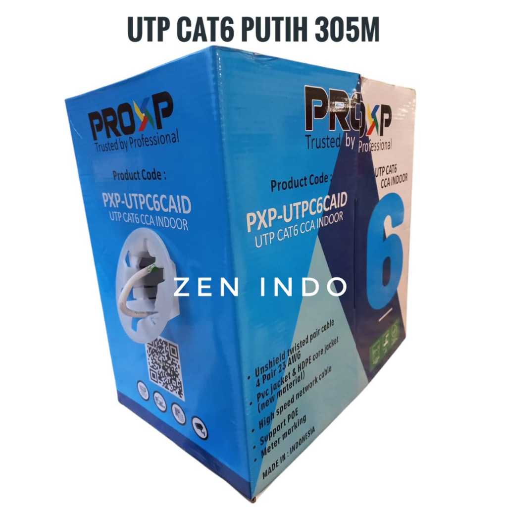Jual Kabel Lan Indoor PROXP UTP Cat5e UTP Cat 5e UTP Cat6 Cat 6 panjang ...