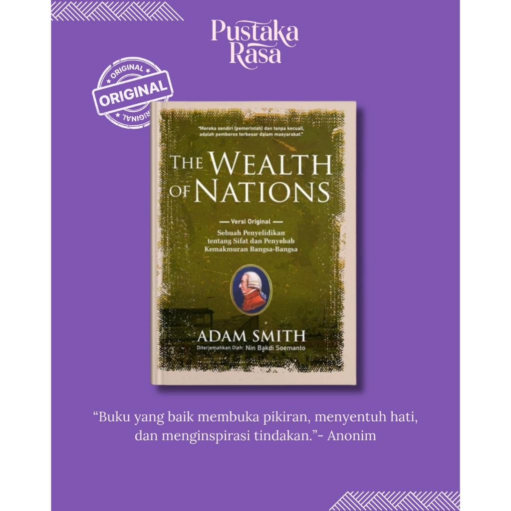 Jual PUSTAKA RASA - Buku Wealth of Nation Adam Smith Buku Original NRS | Shopee Indonesia