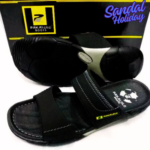 Jual Pakalolo Boots Sandal Kulit Asli N2353B Black Original | Shopee ...