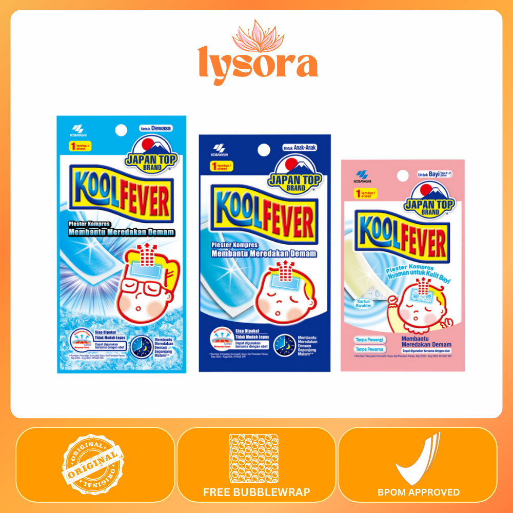 Jual KOOLFEVER - Plester Kompres Demam Sachet Dewasa/Anak Anak/Bayi ...