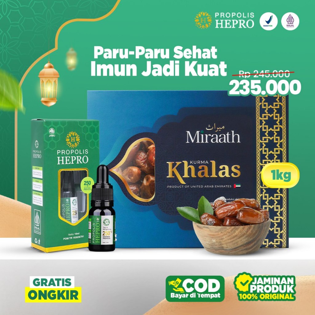 Jual [Ramadhan Edition] Propolis Hepro x Miraath Kurma Khalas 1kg ...