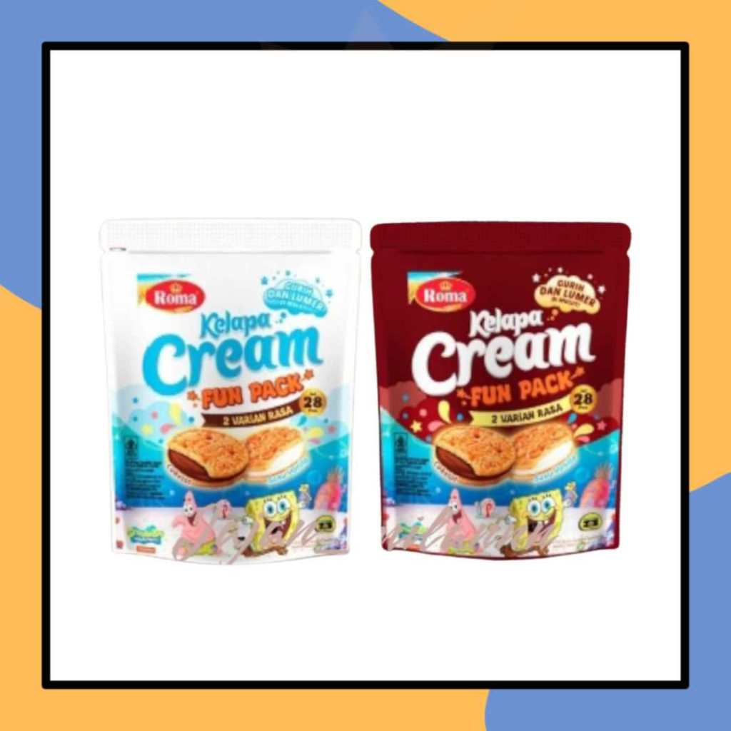Jual Roma Kelapa Cream Fun Pack 2 Rasa isi 28pcs 278g Biskuit Kelapa ...