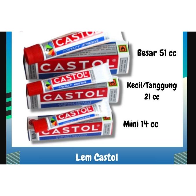 Jual [ PCS ] Lem Castol Besar / Castol Tanggung / Castol Mini Grosir ...