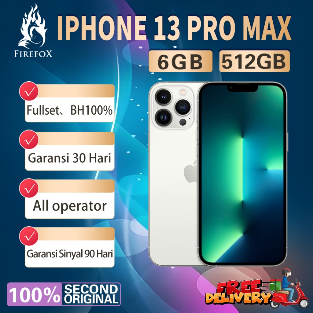 Jual iPhone 13 Pro Max 512GB Fullset Second Original100% OLED-Bagus Mulus Normal Phone 3utools ...