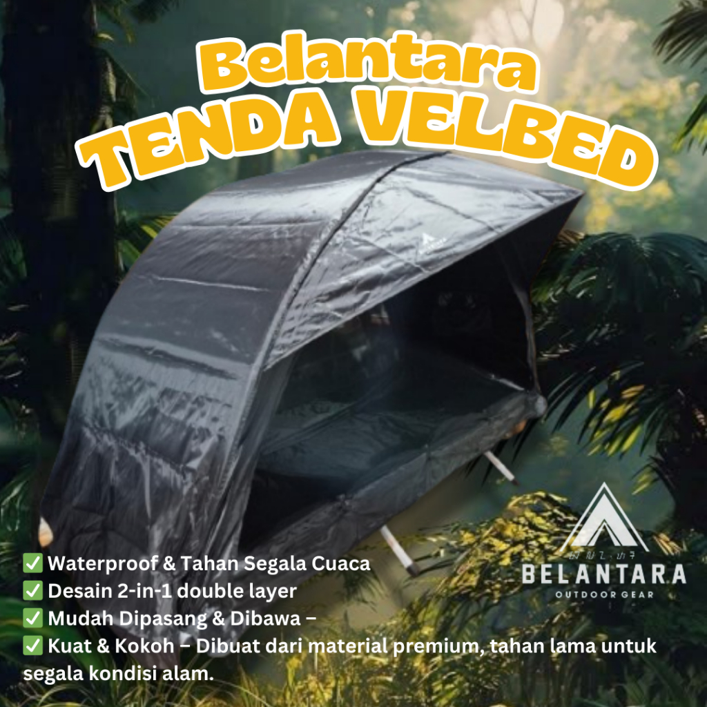 Jual tenda velbed polos fullset tenda 1 orang tenda offroad tenda ...