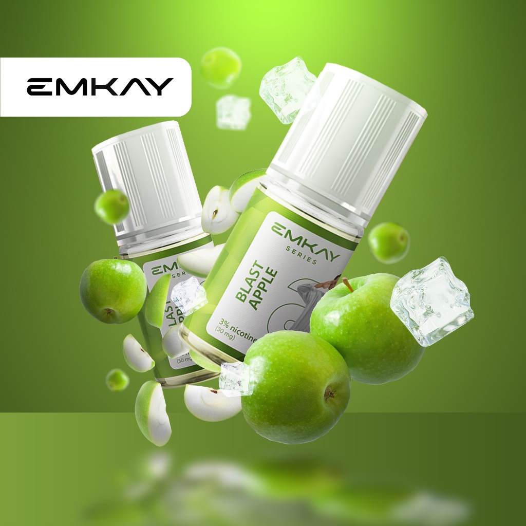 Jual Emkay Liquid Saltnic New Blast Apple 30mg/30mg | Shopee Indonesia