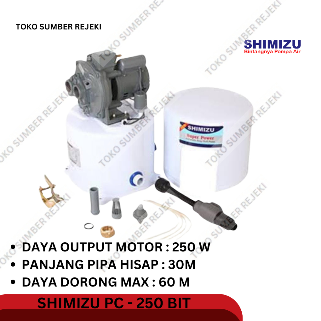 Jual shimizu pc 250 bit jet pump- pompa air sumur dalam otomatis | Shopee Indonesia
