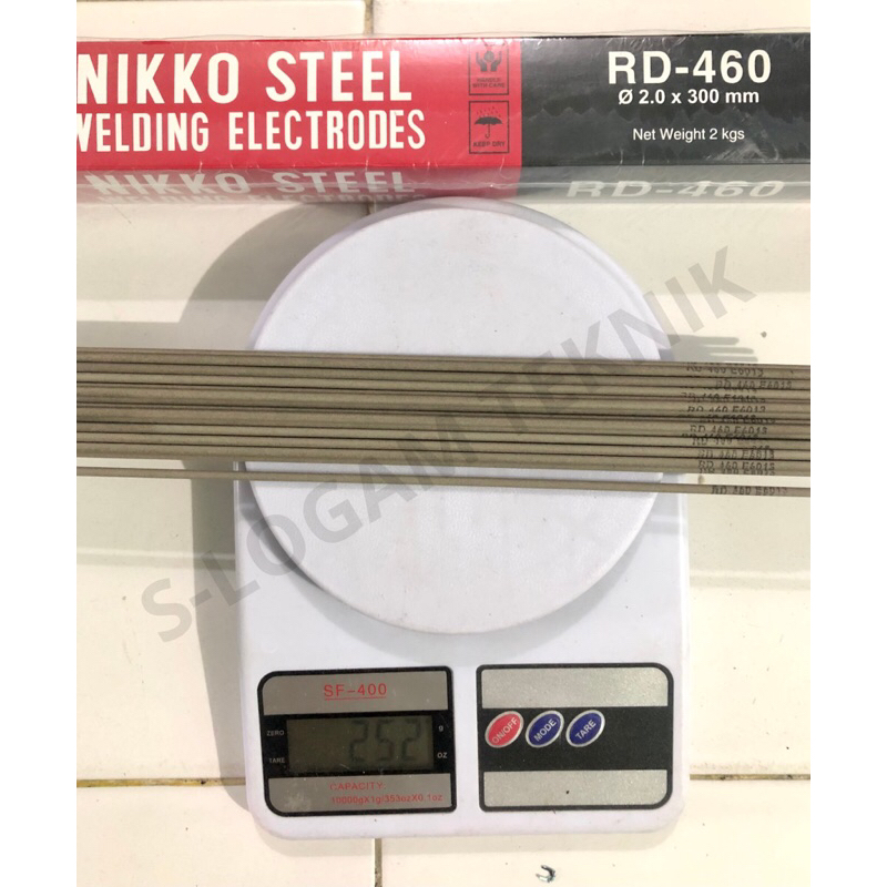 Jual 250GR Kawat Las Besi AWS E-6013 RD-460 2mm X 300 mm NIKKO STEEL 1/4 KG Welding Electrodes ...