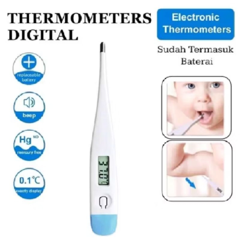 Jual Termometer Digital Alat Ukur Suhu Badan Anak Dan Dewasa | Shopee ...