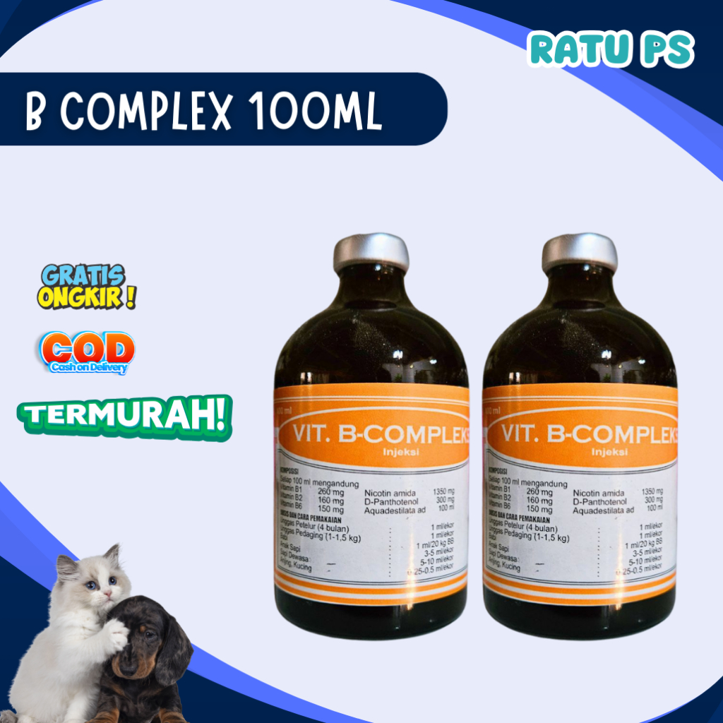 Jual B complek 100 ml injeksi - Vitamin B Komplek Injeksi - Veta B Plex ...