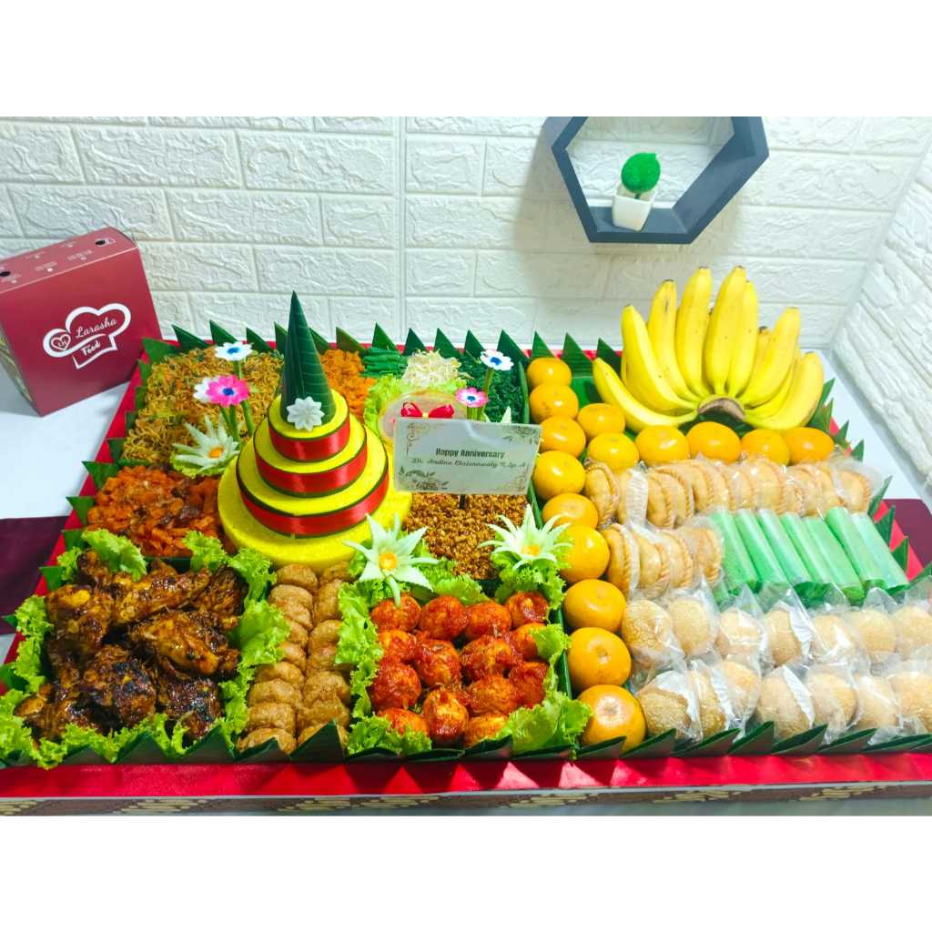 Jual Tumpeng Nasi Kuning Kotak Premium/Tumpeng komplit Murah/Tumpeng ...