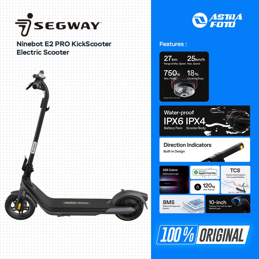 Jual SEGWAY Ninebot E2 PRO KickScooter Electric Scooter Skuter Listrik ...