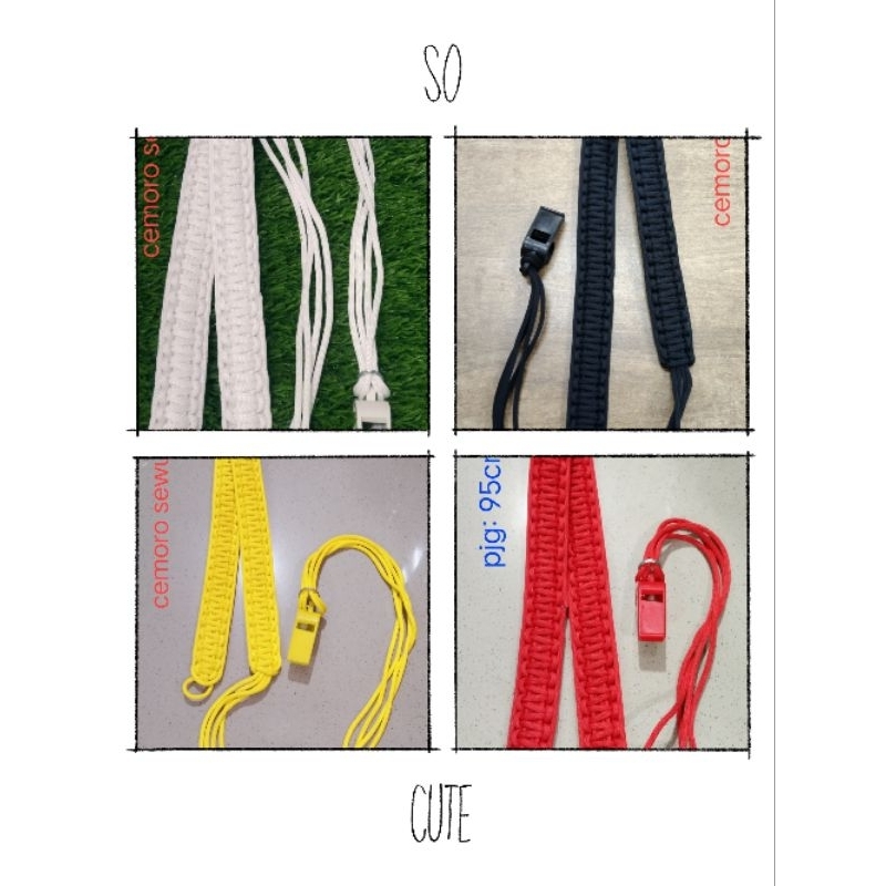 Jual tali kur merah,kuning,hitam dan putih plus priwitan peluit pramuka ...