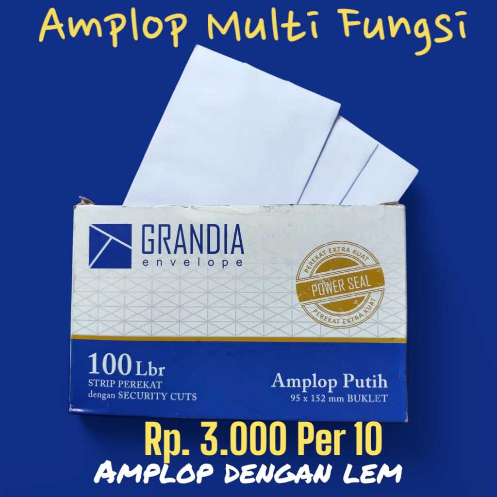 Jual Amplop Putih Grandia Dengan Lem isi 10 lembar | Shopee Indonesia