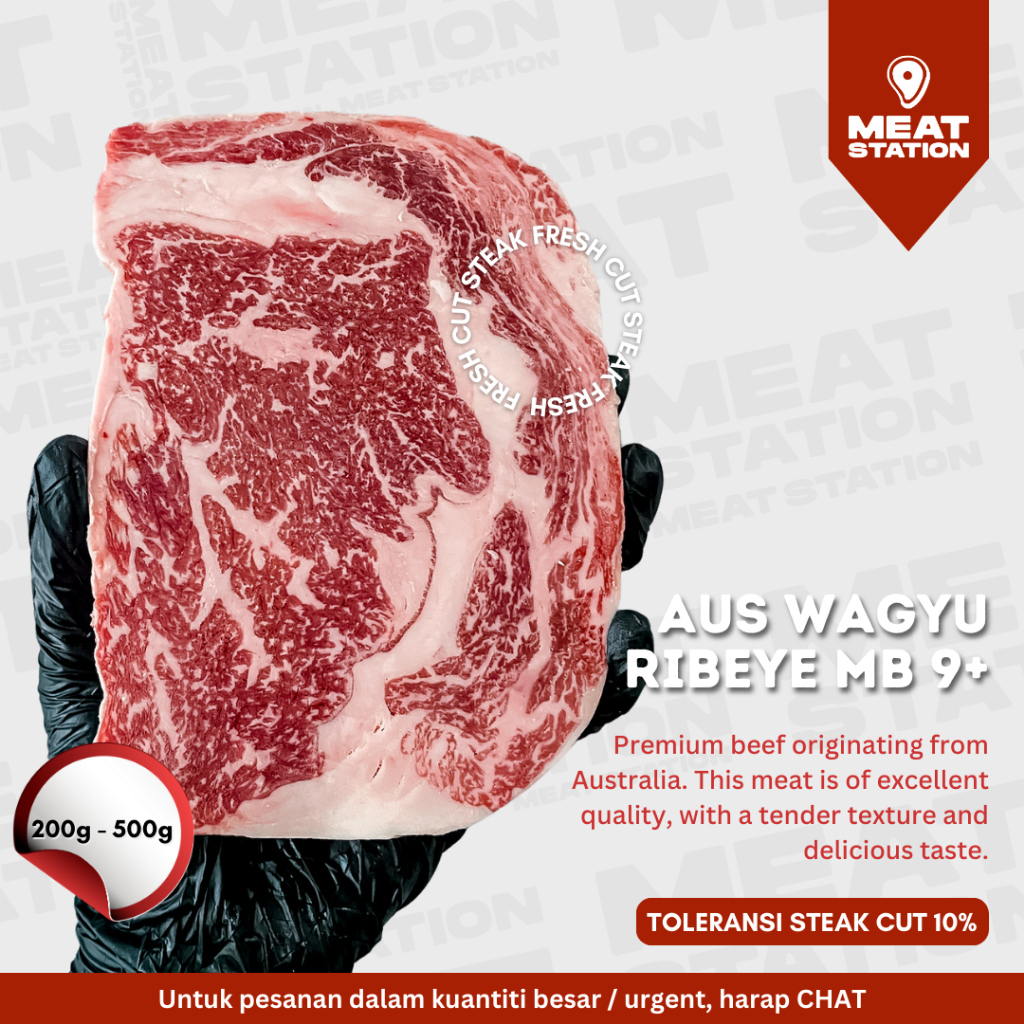 Jual AUS Wagyu Ribeye MB 9+ / Beef Steak / Beef Import | Shopee Indonesia