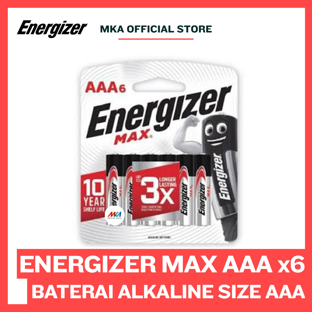 Jual Baterai Energizer Max AAA / A3 isi 6 - Batre Alkaline | Shopee Indonesia